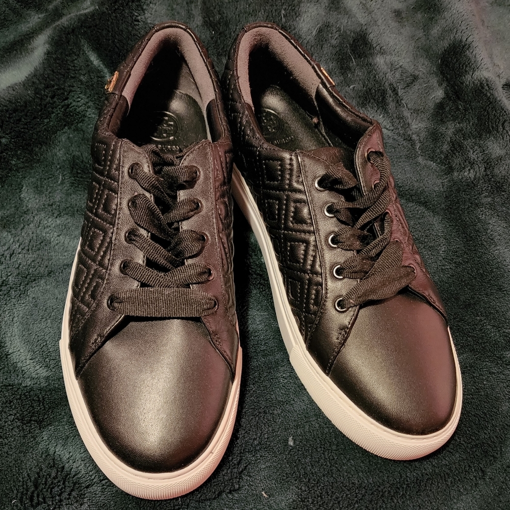 Tory Burch Black Leather Marion Shoes - Gem